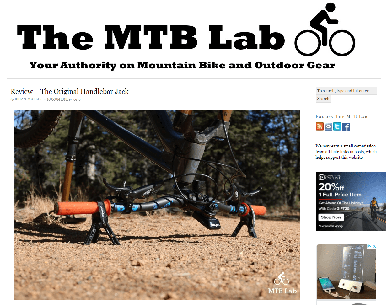 The MTB Lab Reviews The Original Handlebar Jack
